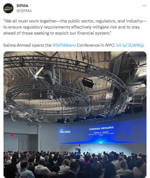 Key Takeaways from AML 2023 - SIFMA - Key Takeaways from AML 2023 - SIFMA